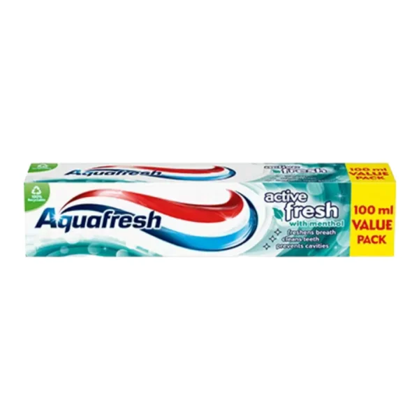 Aquafresh Active Fresh with Menthol Toothpaste 100ml - Xclusive Brands