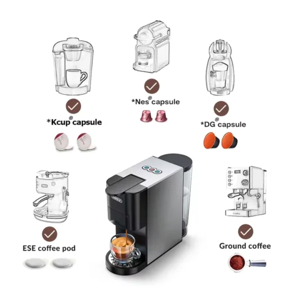 HiBREW 5 in 1 Multiple Capsule Coffee Machine - Xclusive Brands